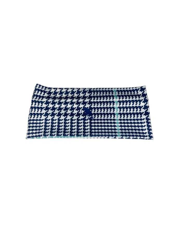 Band It Headband Houndstooth Teal Stripe